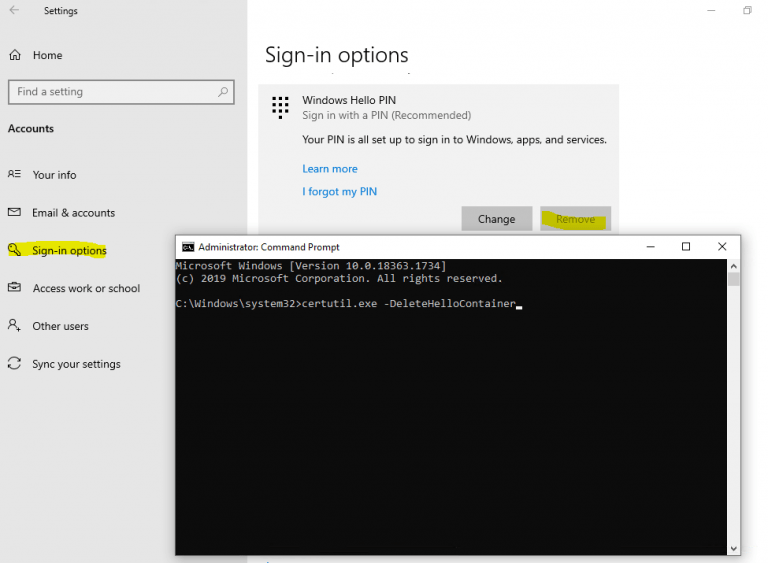 Set up Windows Hello for Business Hybrid Azure AD joined Devices ...