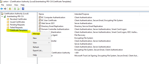 Set up a Key Recovery Server for the Microsoft certification authority ...