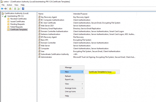 Set up a Key Recovery Server for the Microsoft certification authority ...