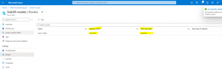 Azure VNet Routing - .matrixpost.net