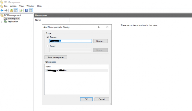DFS Domain-based Namespace Folders are missing after replacing Domain ...