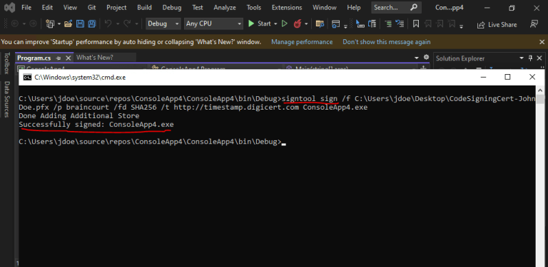 Code Signing in Visual Studio - .matrixpost.net