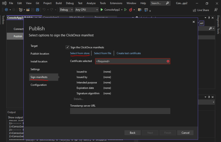 Code Signing in Visual Studio - .matrixpost.net