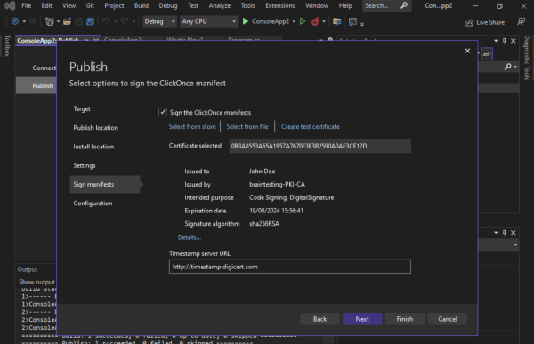 Code Signing in Visual Studio - .matrixpost.net