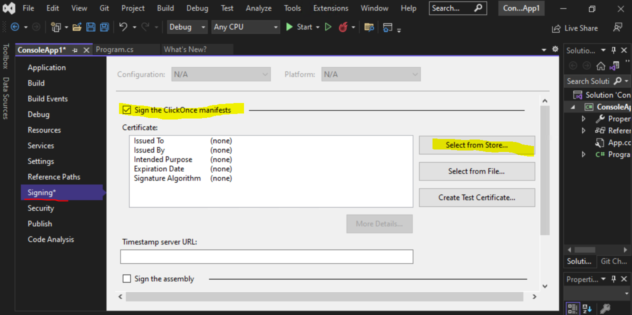Code Signing in Visual Studio - .matrixpost.net