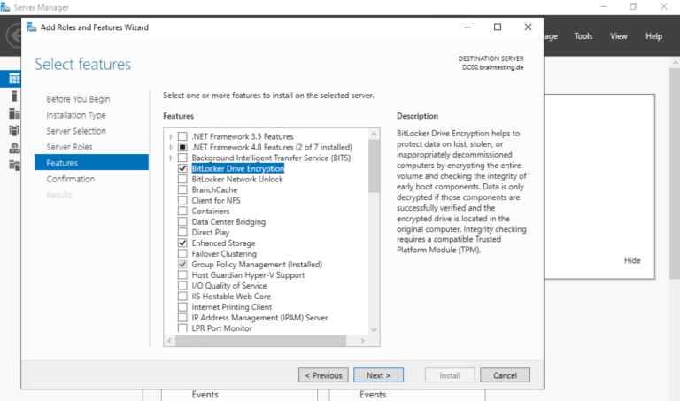 Domain Controller Protection via BitLocker Drive Encryption - .matrixpost.net