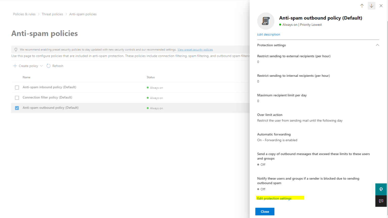 Control automatic external email forwarding in Microsoft 365 ...