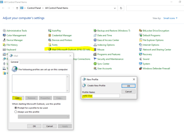 Outlook 2016/2019 Click to run – Adding multiple Office 365 E-Mail ...