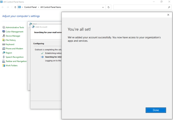 Outlook 20162019 Click To Run Adding Multiple Office 365 E Mail Profiles Sorry Another
