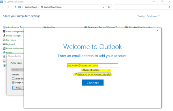 Outlook 20162019 Click To Run Adding Multiple Office 365 E Mail Profiles Sorry Another