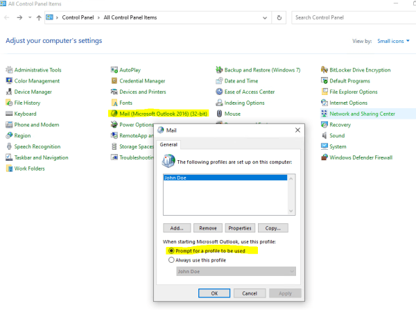 Outlook 2016/2019 Click to run – Adding multiple Office 365 E-Mail ...