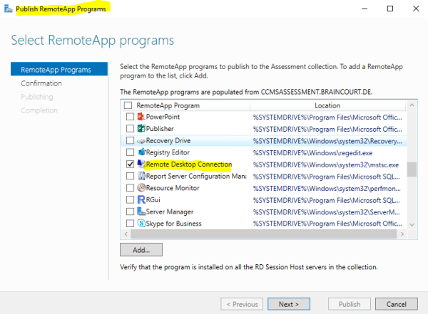 Remote Desktop Services (RDS) – Published RDP Icon is gone after publishing further Remote Apps ...