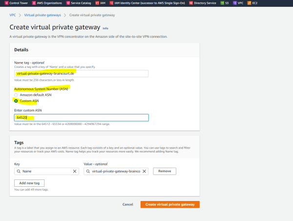 Set up IPSec route-based S2S VPN between pfSense and AWS VPC ...