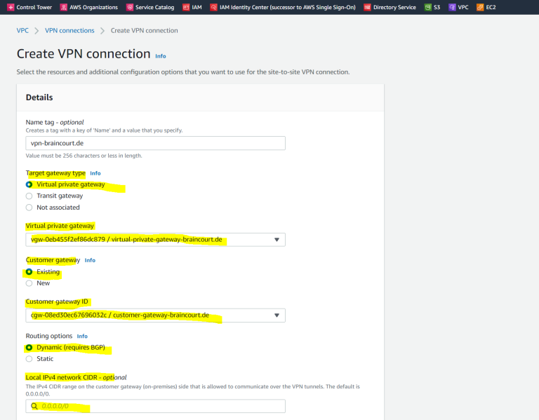 Set up IPSec route-based S2S VPN between pfSense and AWS VPC ...