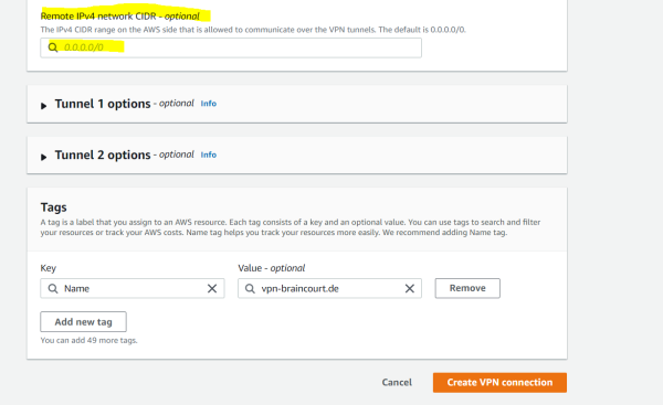 Set up IPSec route-based S2S VPN between pfSense and AWS VPC - .matrixpost.net