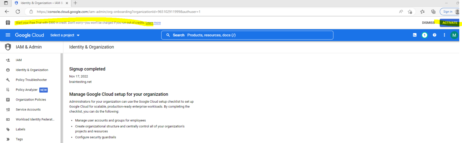 Set up your Organization for Google Cloud - .matrixpost.net