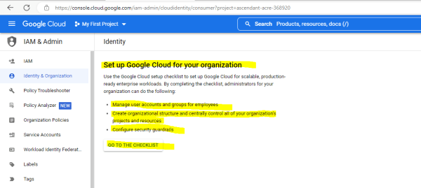 Set up your Organization for Google Cloud - .matrixpost.net