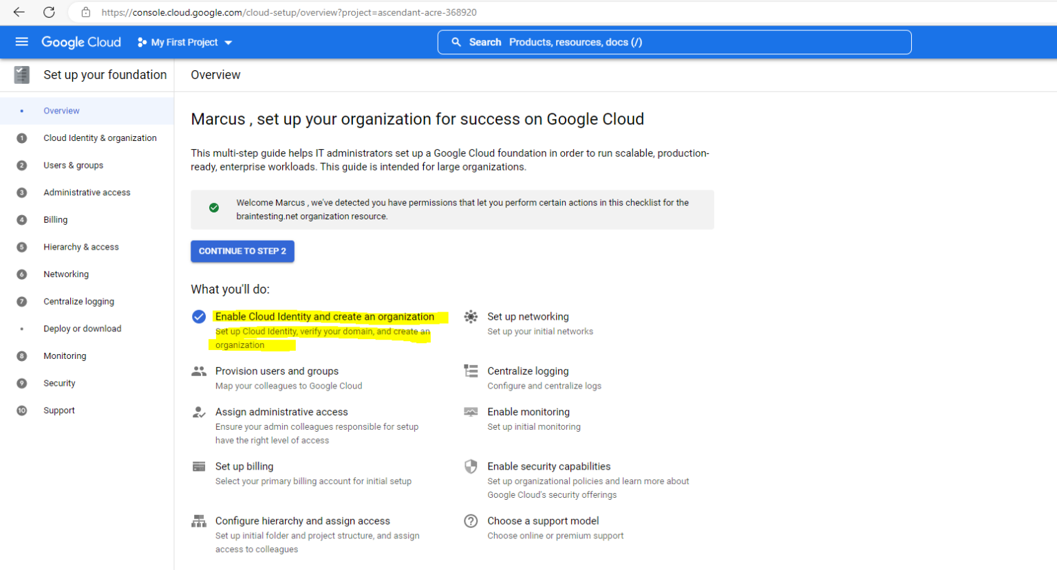 Set up your Organization for Google Cloud Part II - .matrixpost.net