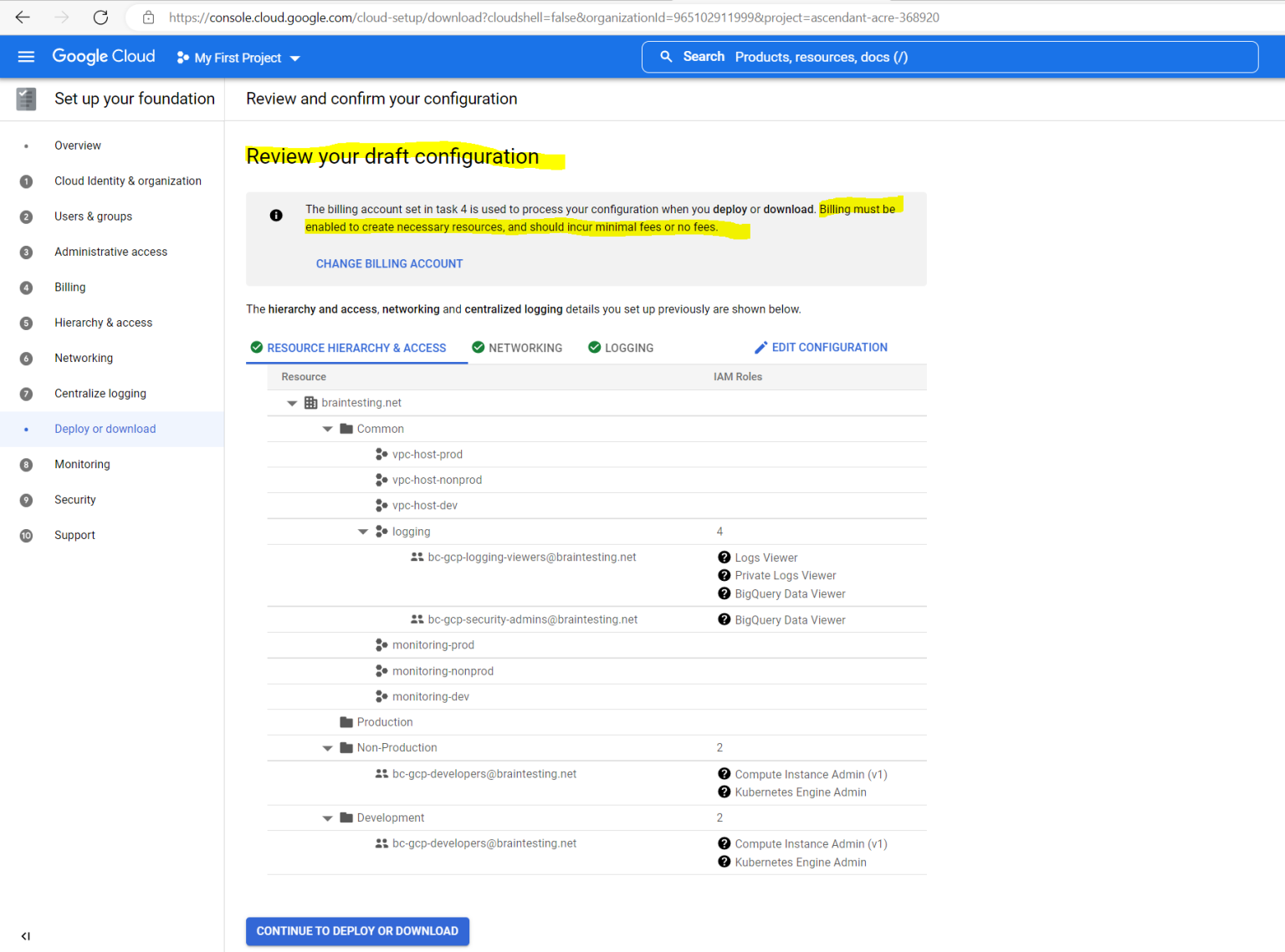 Set up your Organization for Google Cloud Part II - .matrixpost.net