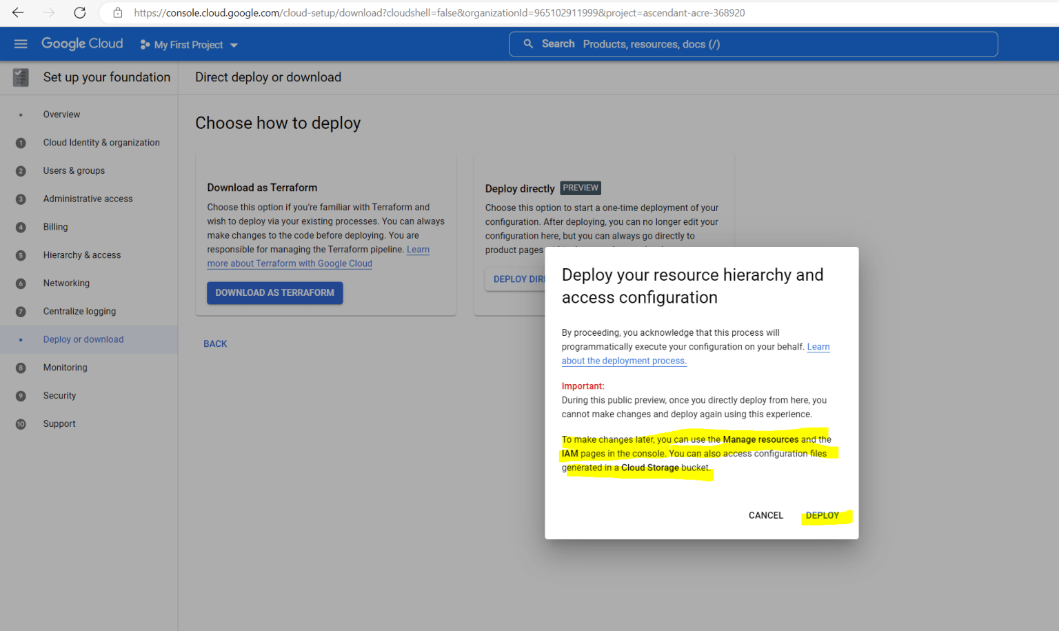 Set up your Organization for Google Cloud Part II - .matrixpost.net