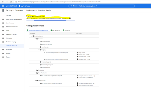 Set up your Organization for Google Cloud Part II - .matrixpost.net
