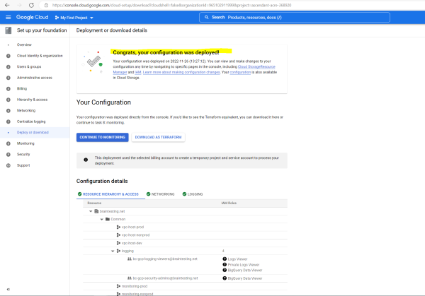 Set up your Organization for Google Cloud Part II - .matrixpost.net