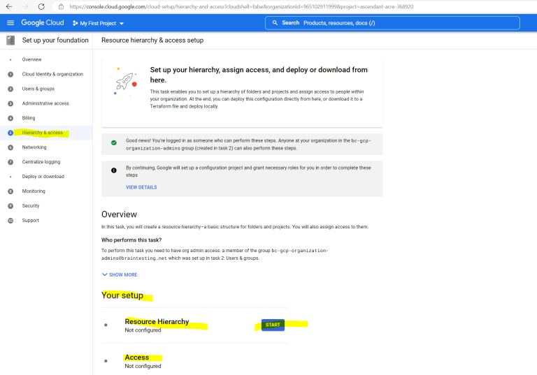 Set up your Organization for Google Cloud Part II - .matrixpost.net