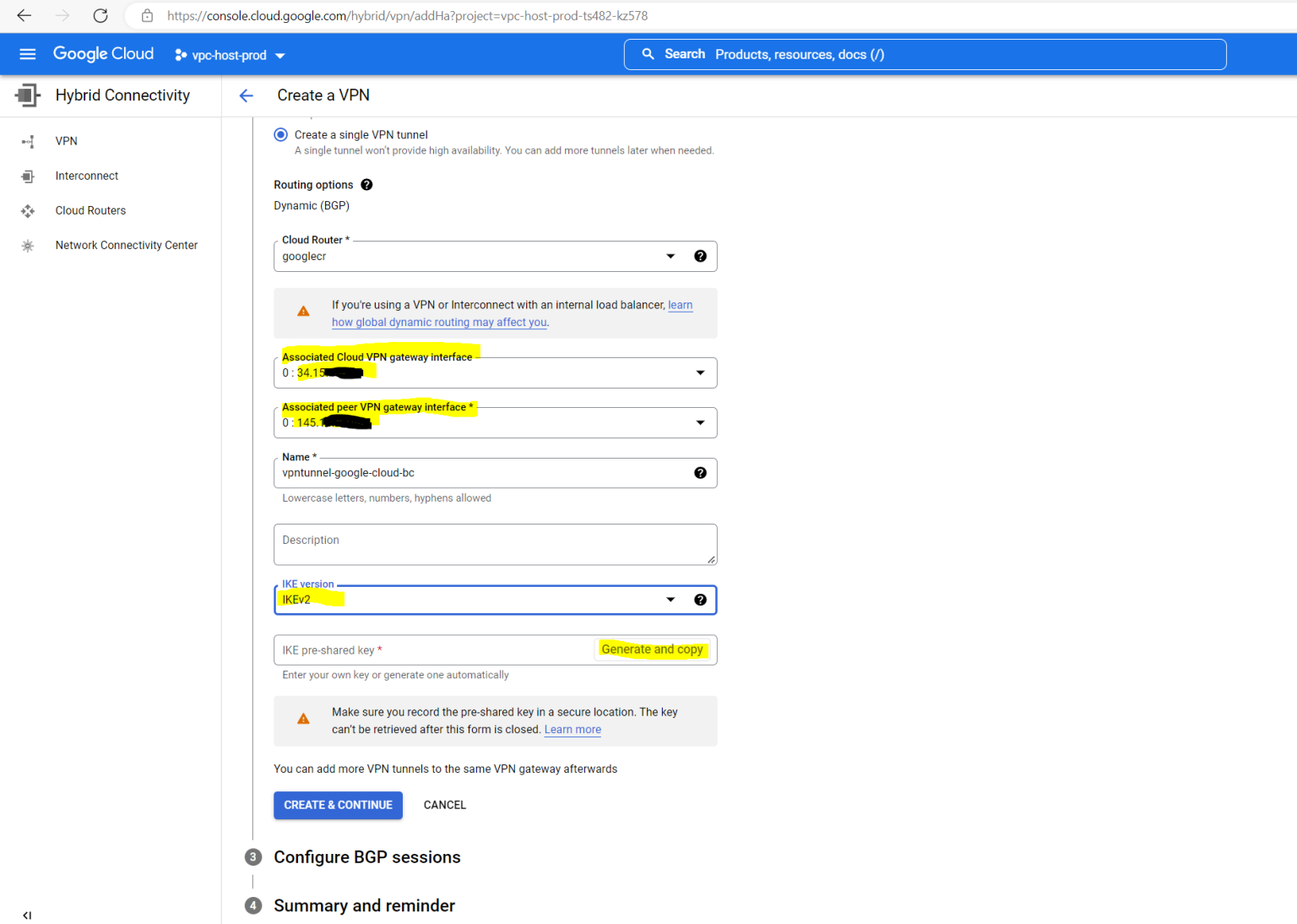 Set up IPSec route-based S2S VPN between pfSense and Google Cloud VPC - .matrixpost.net