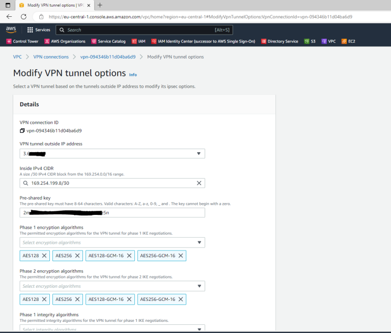 Set up IPSec route-based S2S VPN between pfSense and AWS VPC - .matrixpost.net