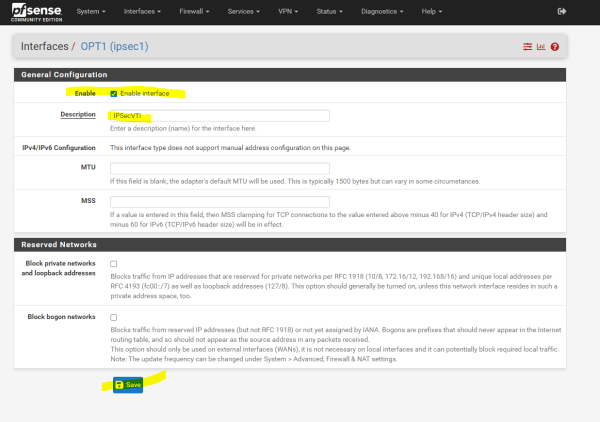 Set up IPSec route-based S2S VPN between pfSense and AWS VPC - .matrixpost.net