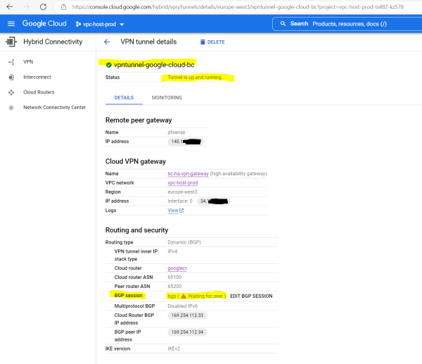 Set up IPSec route-based S2S VPN between pfSense and Google Cloud VPC - .matrixpost.net