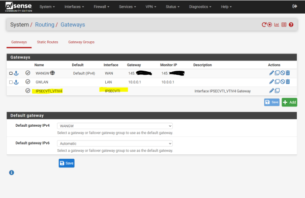 Set up IPSec route-based S2S VPN between pfSense and Google Cloud VPC - .matrixpost.net
