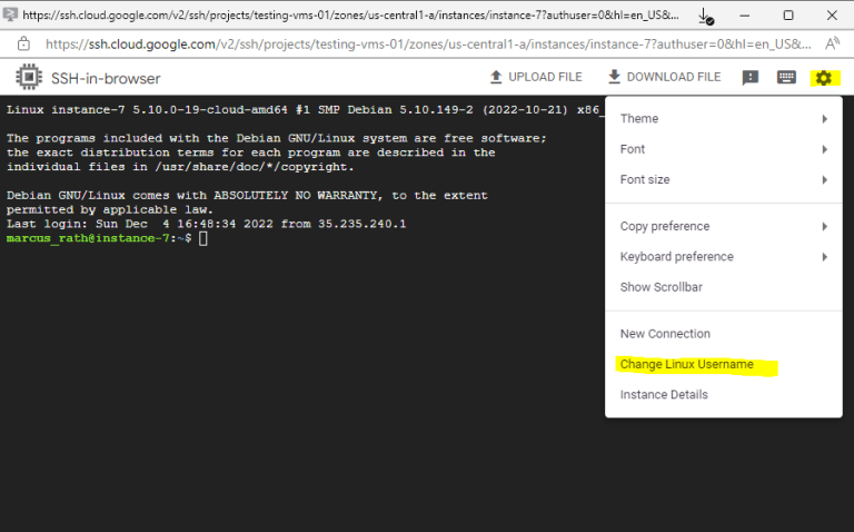 Google Cloud – Create a new Linux VM Instance and Connect to using SSH Metadata - .matrixpost.net
