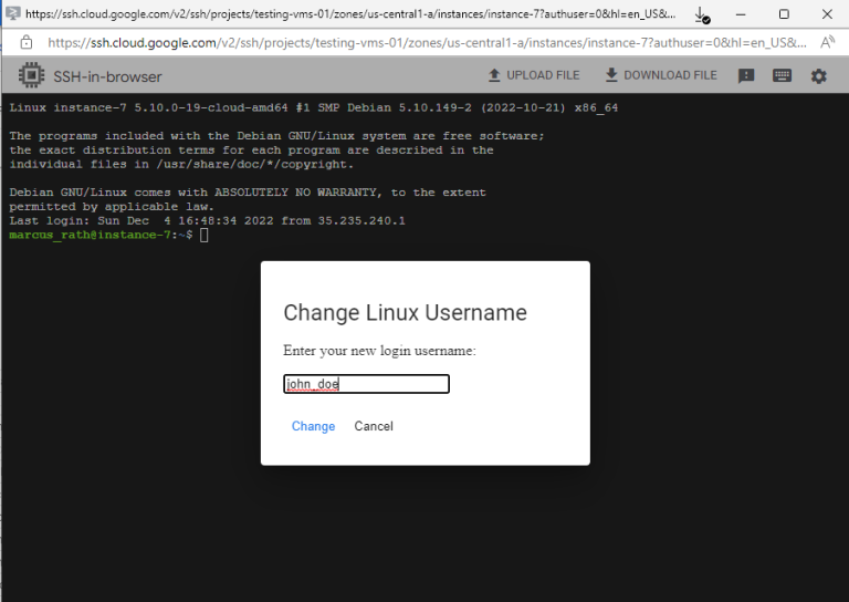 Google Cloud – Create a new Linux VM Instance and Connect to using SSH Metadata - .matrixpost.net