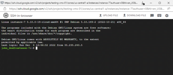 Google Cloud – Create a new Linux VM Instance and Connect to using SSH Metadata - .matrixpost.net