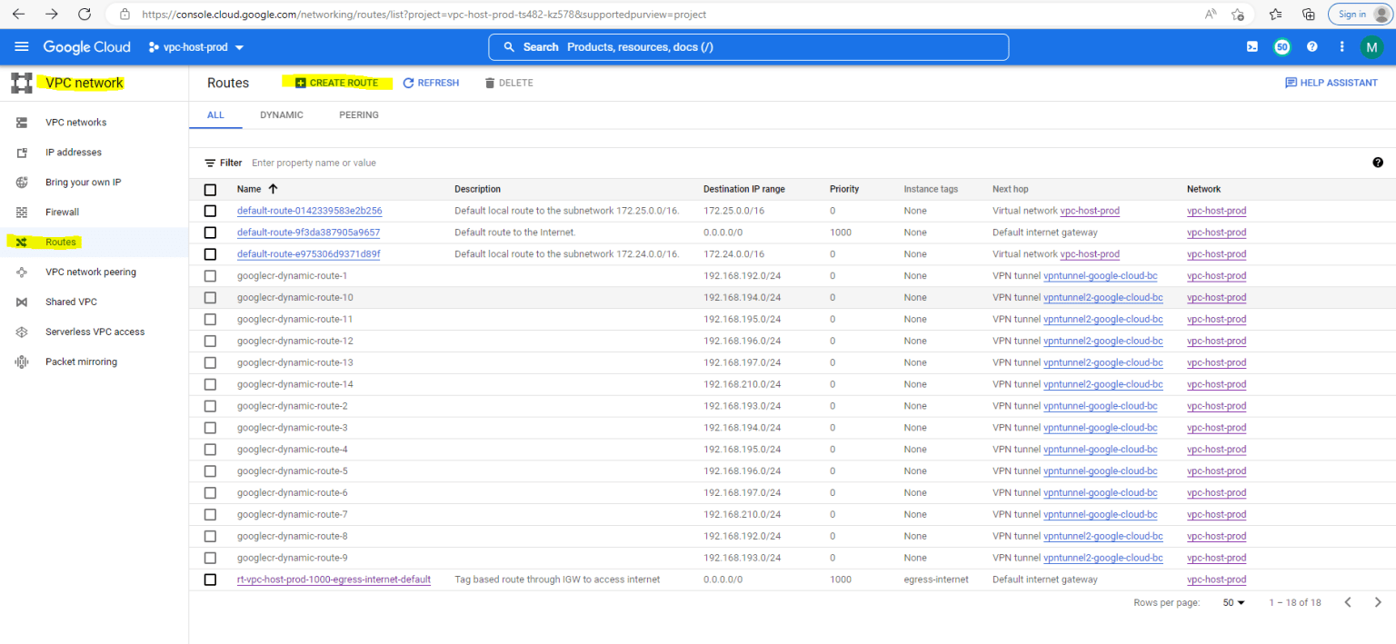 Google Cloud VPC Routing - .matrixpost.net