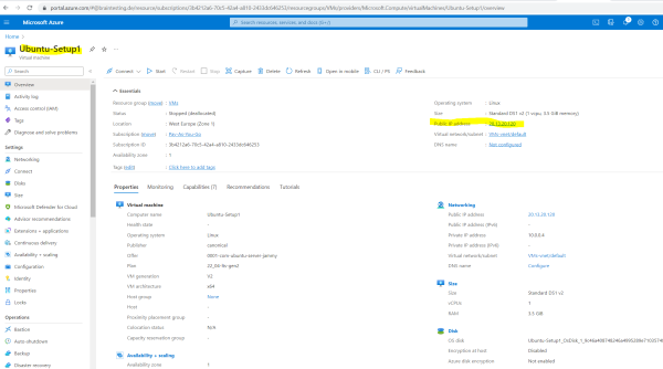 Azure – Create a new Linux VM and connect to using SSH - .matrixpost.net