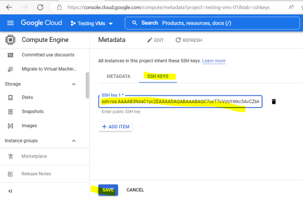 Google Cloud – Create a new Linux VM Instance and Connect to using SSH Metadata - .matrixpost.net