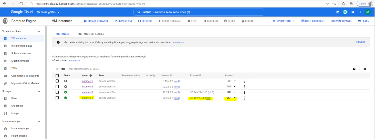 Google Cloud – Create a new Linux VM Instance and Connect to using SSH Metadata - .matrixpost.net