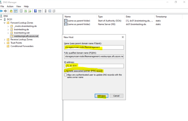 Using Azure File Sync In Combination With An On Premise Dfs Domain Namespace 9100