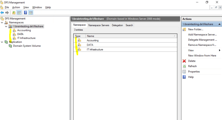 Using Azure File Sync In Combination With An On Premise Dfs Domain Namespace
