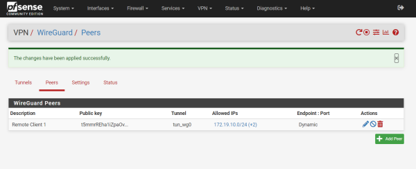 Set up WireGuard Point-to-Site VPN on pfSense - .matrixpost.net