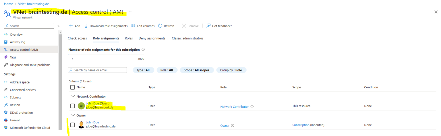 VNet Peering between different Azure Active Directory Tenants - .matrixpost.net