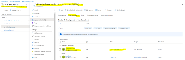 VNet Peering between different Azure Active Directory Tenants - .matrixpost.net