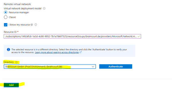 VNet Peering between different Azure Active Directory Tenants - .matrixpost.net