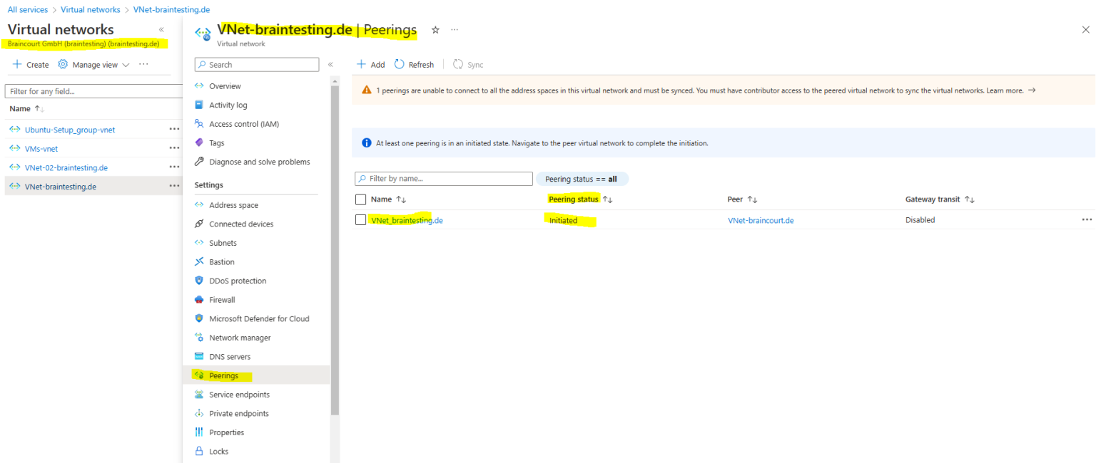 VNet Peering between different Azure Active Directory Tenants ...