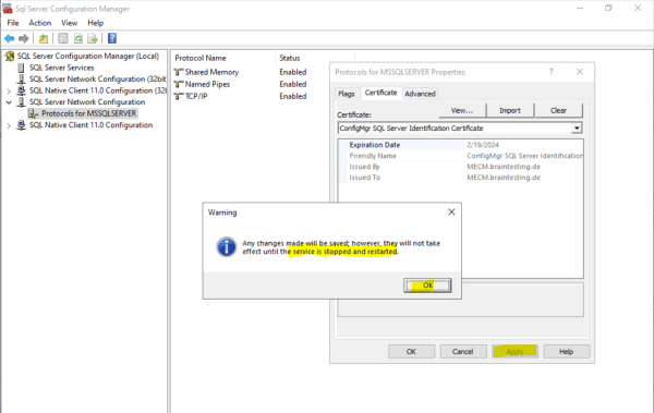Re Create Configmgr Sql Server Indentification Certificate