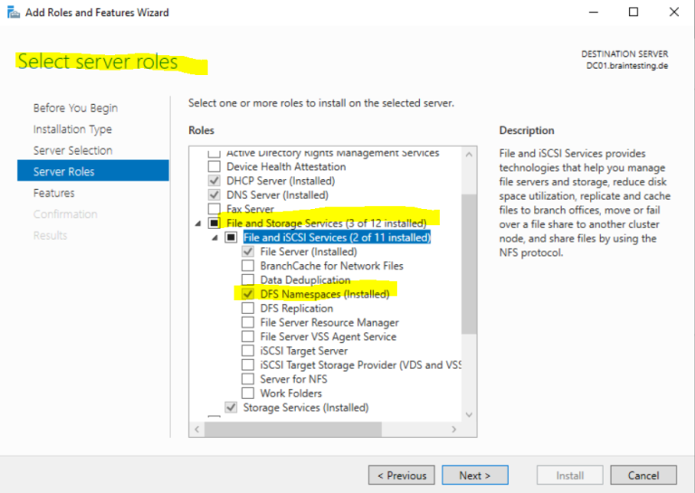 Using Azure File Sync In Combination With An On Premise Dfs Domain