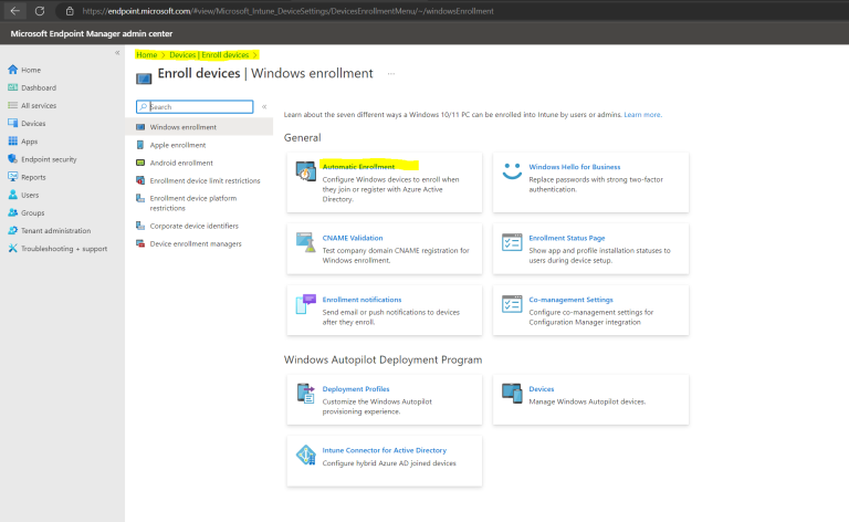 Enroll Windows Computer into Microsoft Intune - .matrixpost.net