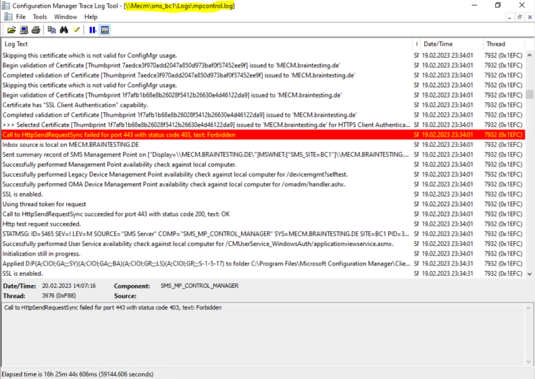 Configuration Manager – Management Point Critical Error - .matrixpost.net